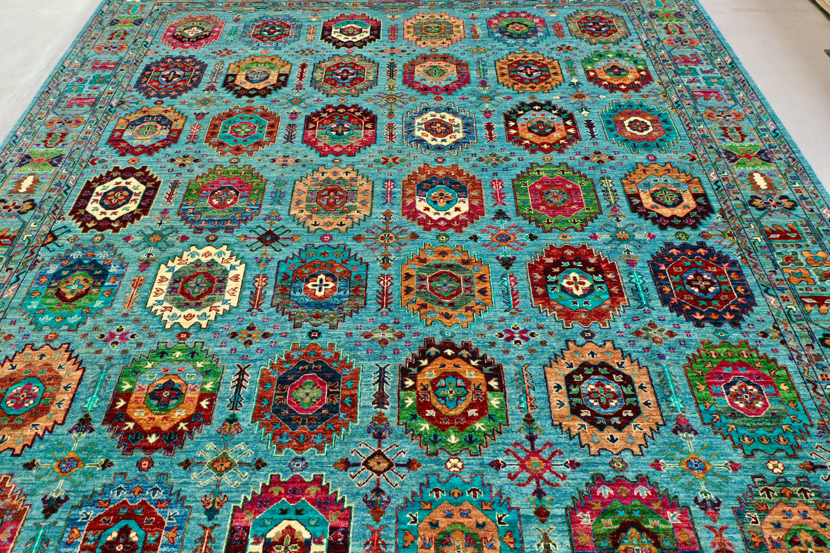 Blue base Elephants foot rug 300x400cm – SamaRugs